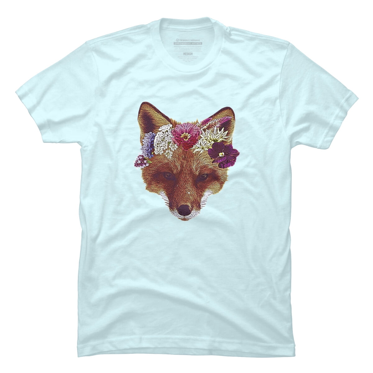 Fox girl Mens Light Blue Graphic Tee - Design By Humans XL - Walmart.com