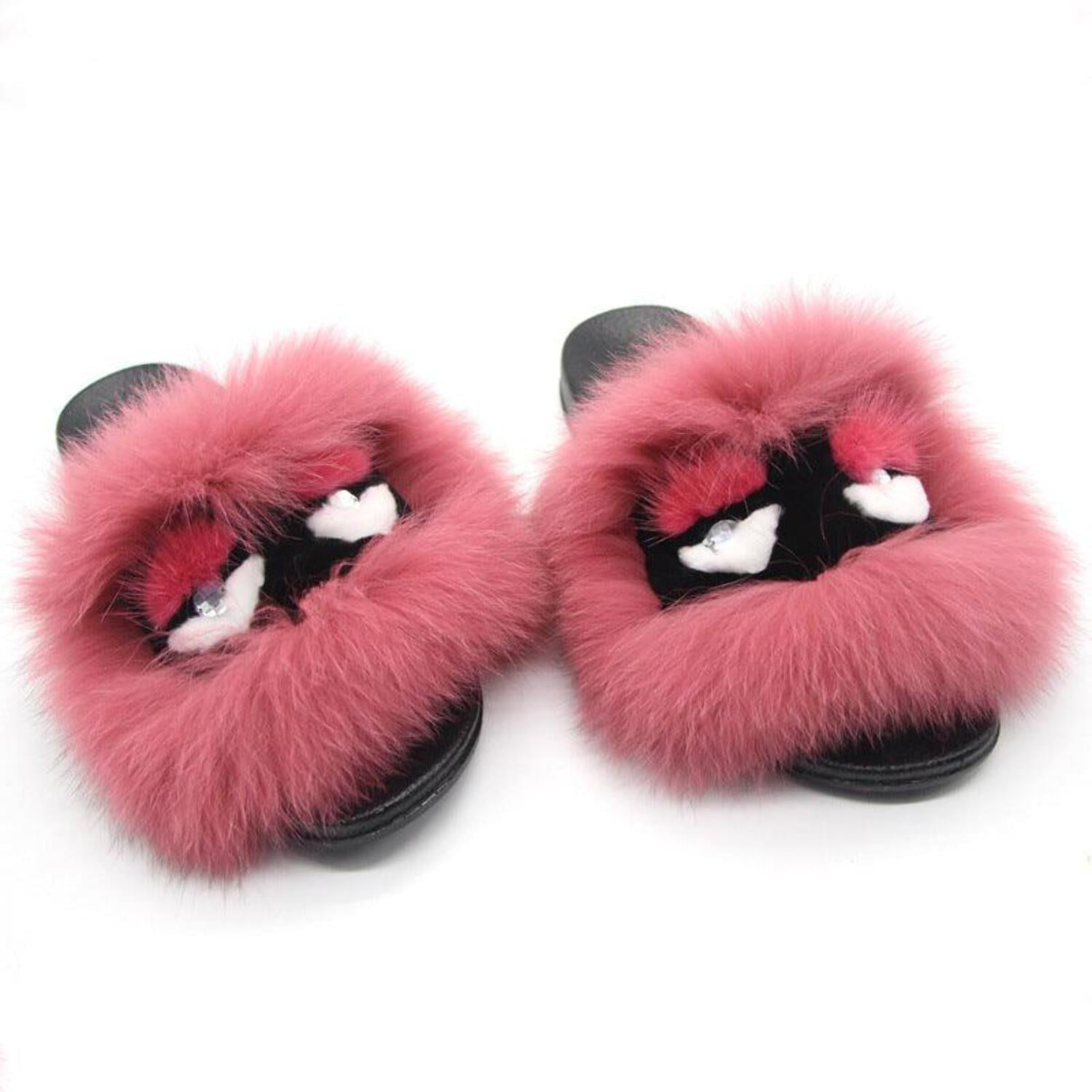 Fox hair slippers - Walmart.com