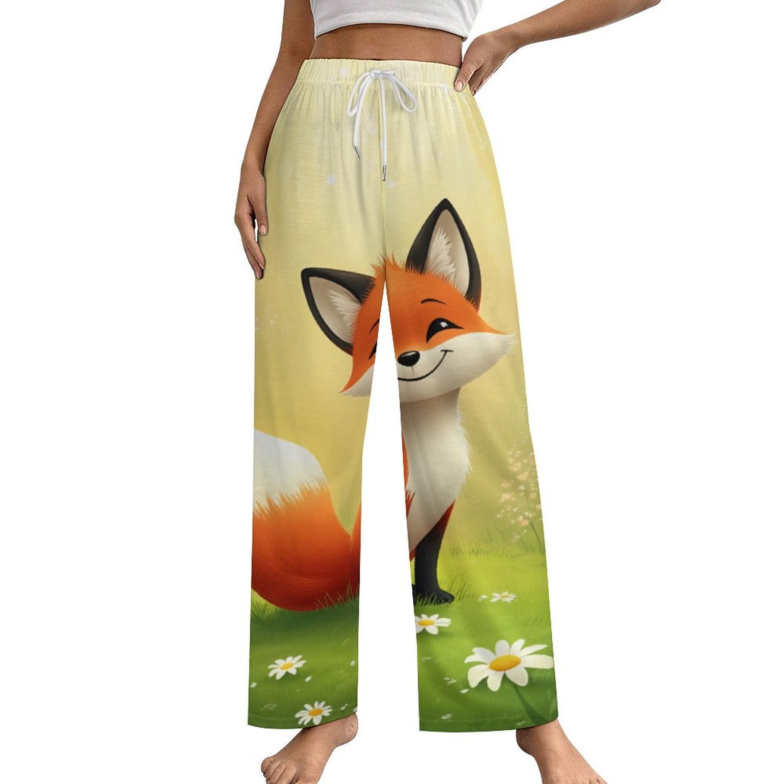 Fox in Enchanted Forest Pajamas Leisure Trousers Soft Warm Sleepwear ...