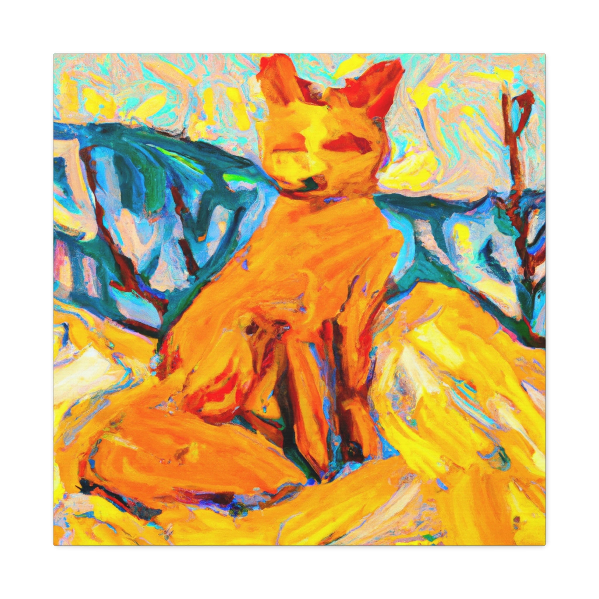 Fox in Fauve Colors - Canvas - Walmart.com
