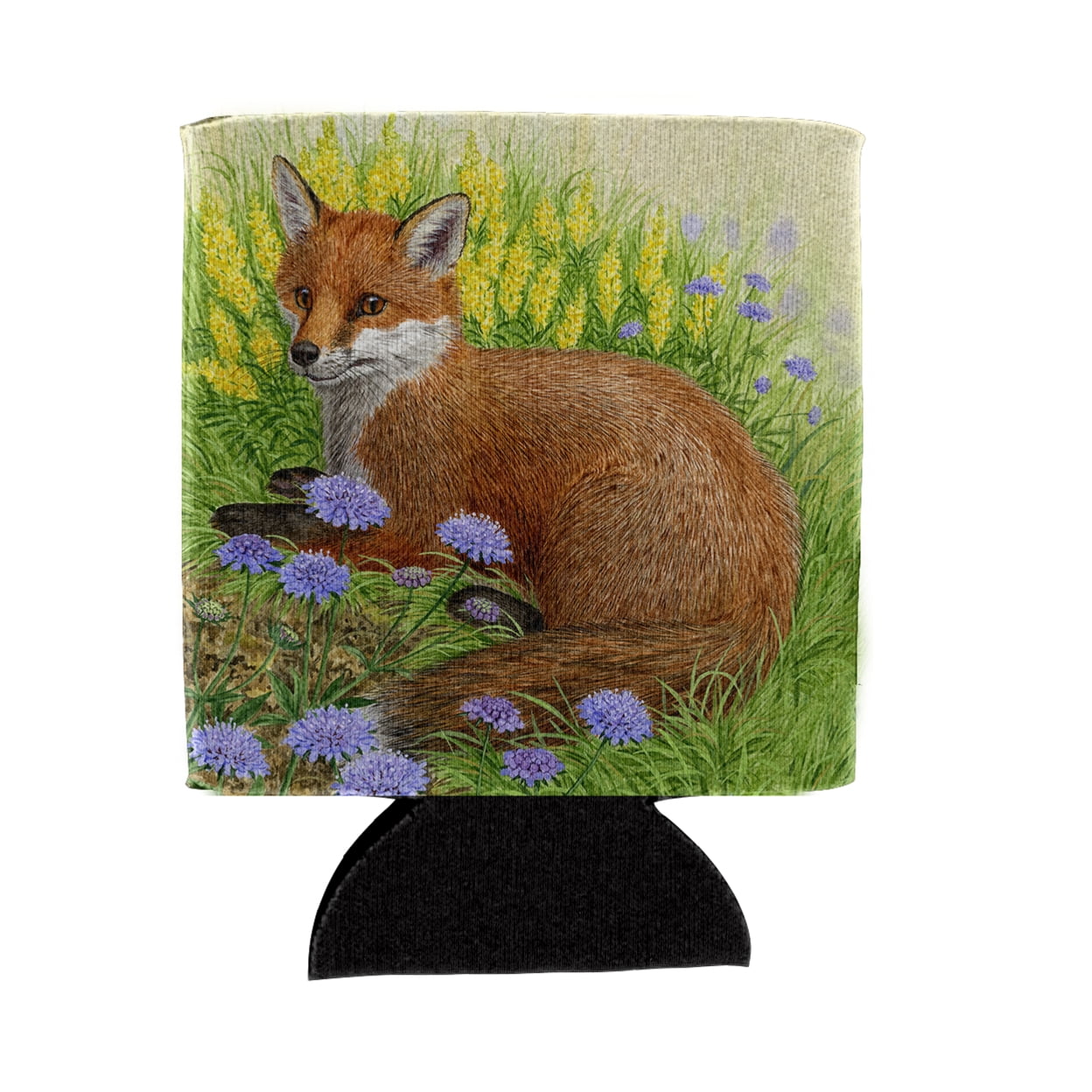Fox in Flowers by Sarah Adams Can or Bottle Hugger - Walmart.com