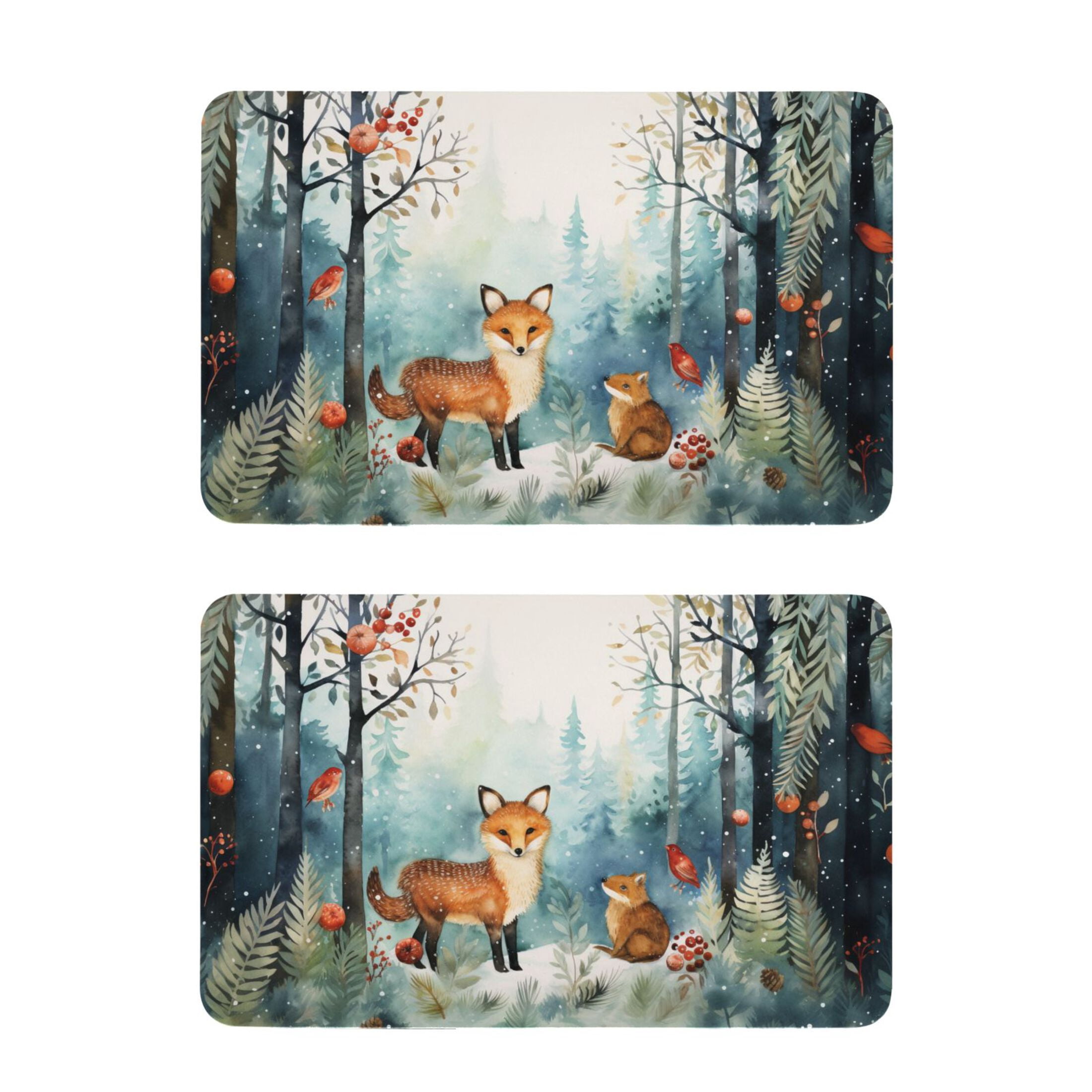 Fox in Forest Fridge Magnetic Sticker Refrigerator Magnets Kitchen ...