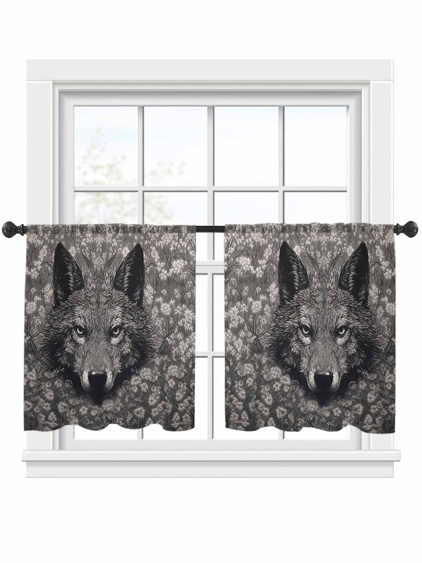 Fox in Sheer Curtains 2 Panels Set Flowers Field Sheer Window Curtains ...