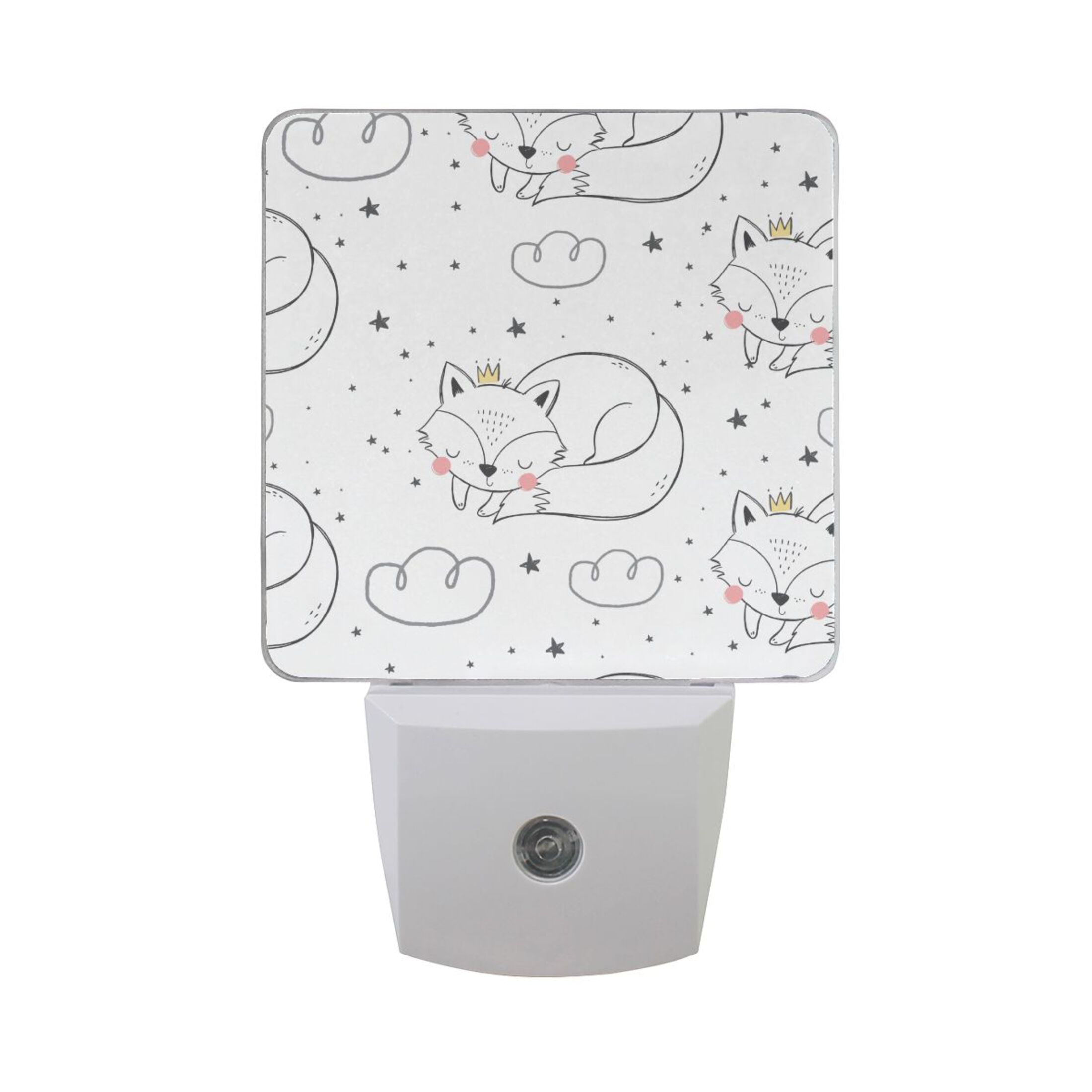 Fox with Stars Night Light LED Dusk to Dawn Auto Sensor Night Lamp Plug ...