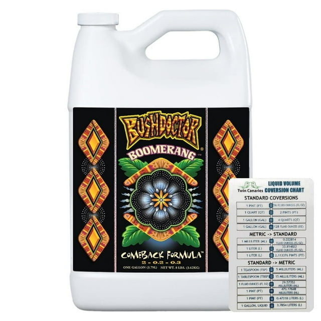 FoxFarm Bush Doctor Boomerang 12 lb Liquid Fertilizer - 1 Gallon Bottle ...