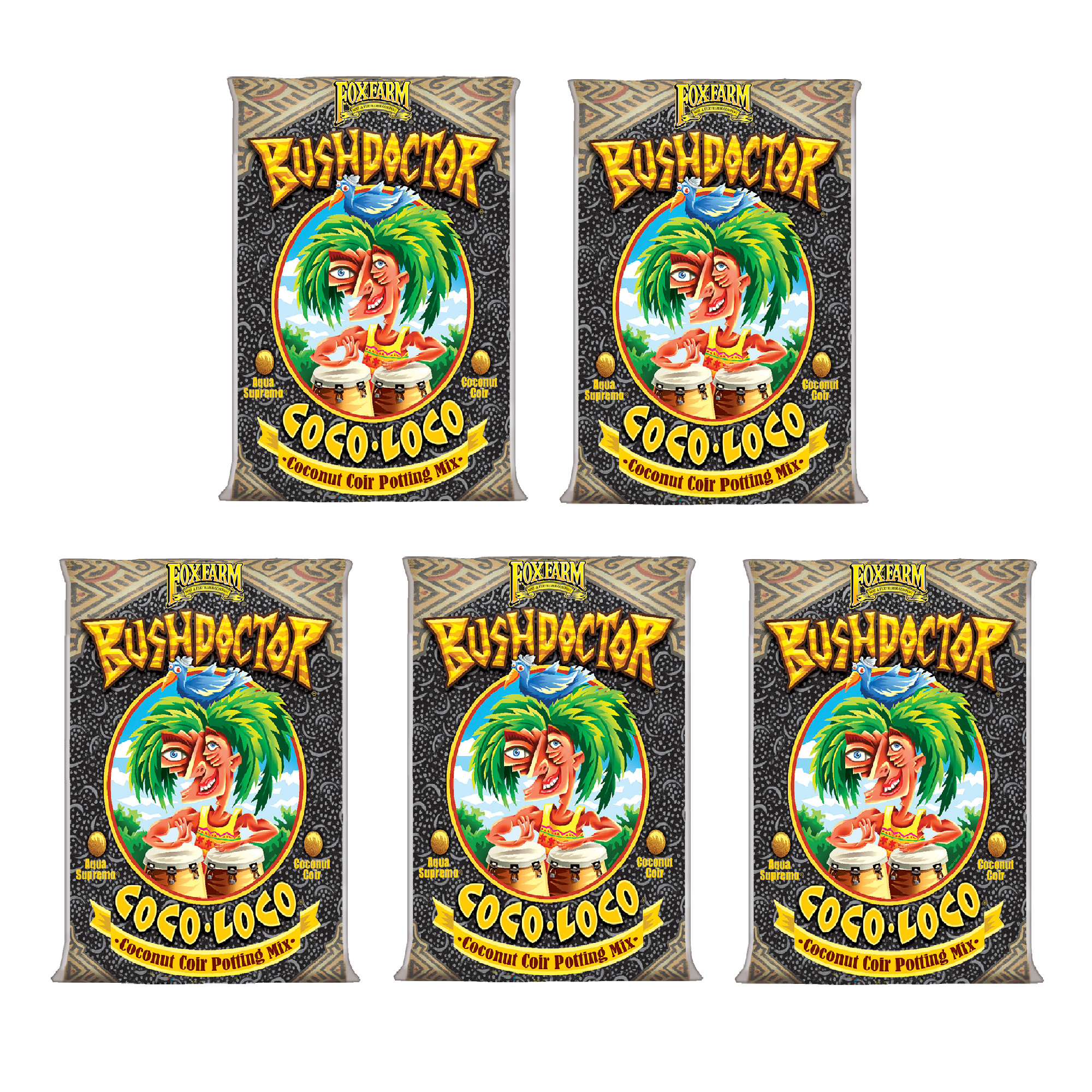 FoxFarm Bush Doctor Coco Loco Garden Potting Soil Mix, 2 Cubic Ft. (5 ...