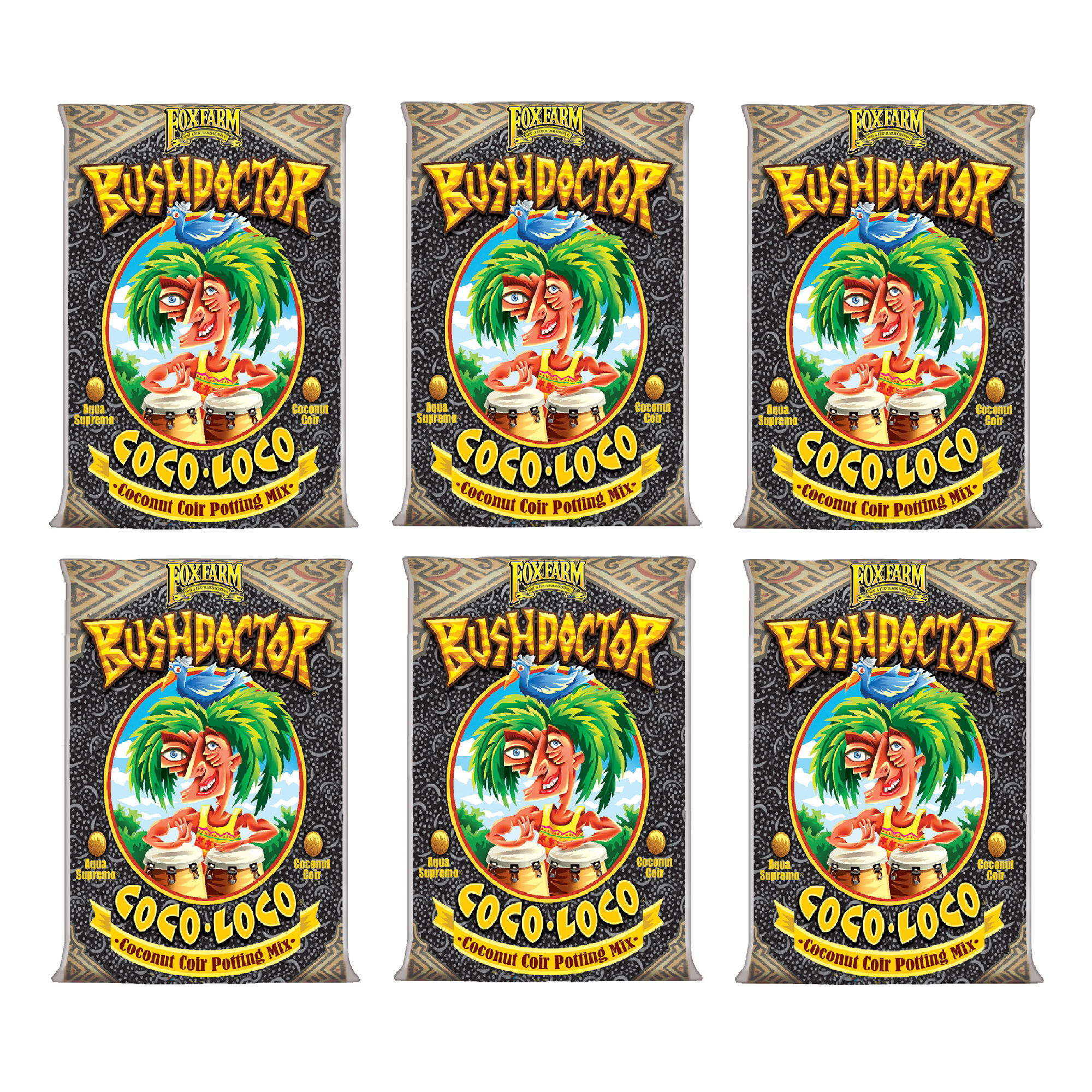 FoxFarm Bush Doctor Coco Loco Plant Garden Potting Soil, 2 Cubic Ft. (6 ...