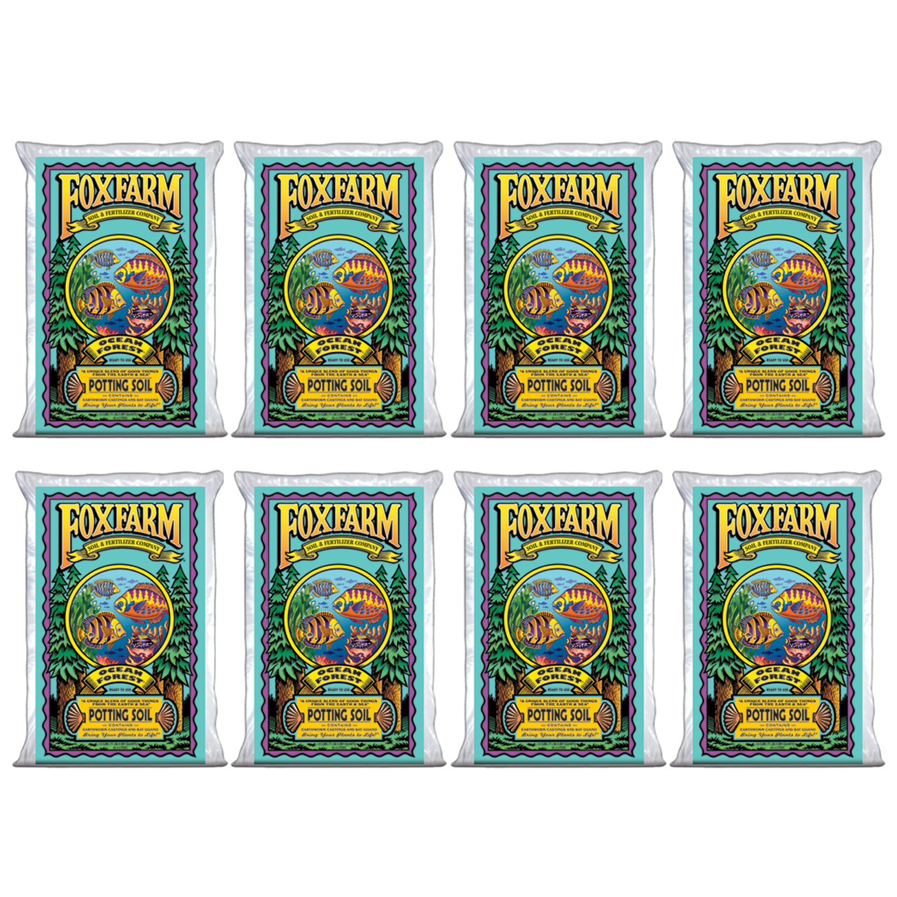 FoxFarm Ocean Forest Outdoor Plant Potting Soil Mix, pH Adjusted, 1.5 ...