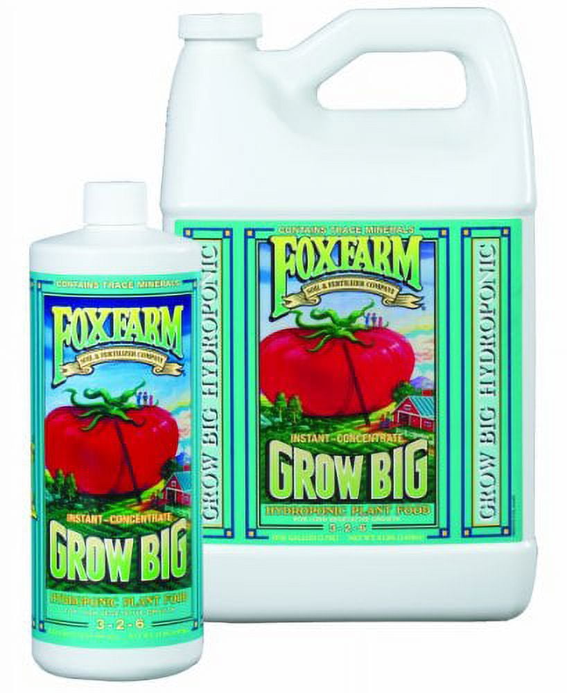 FoxFarm Grow Big Hydro Liquid Concentrate 1 Quart (Blue Label ...