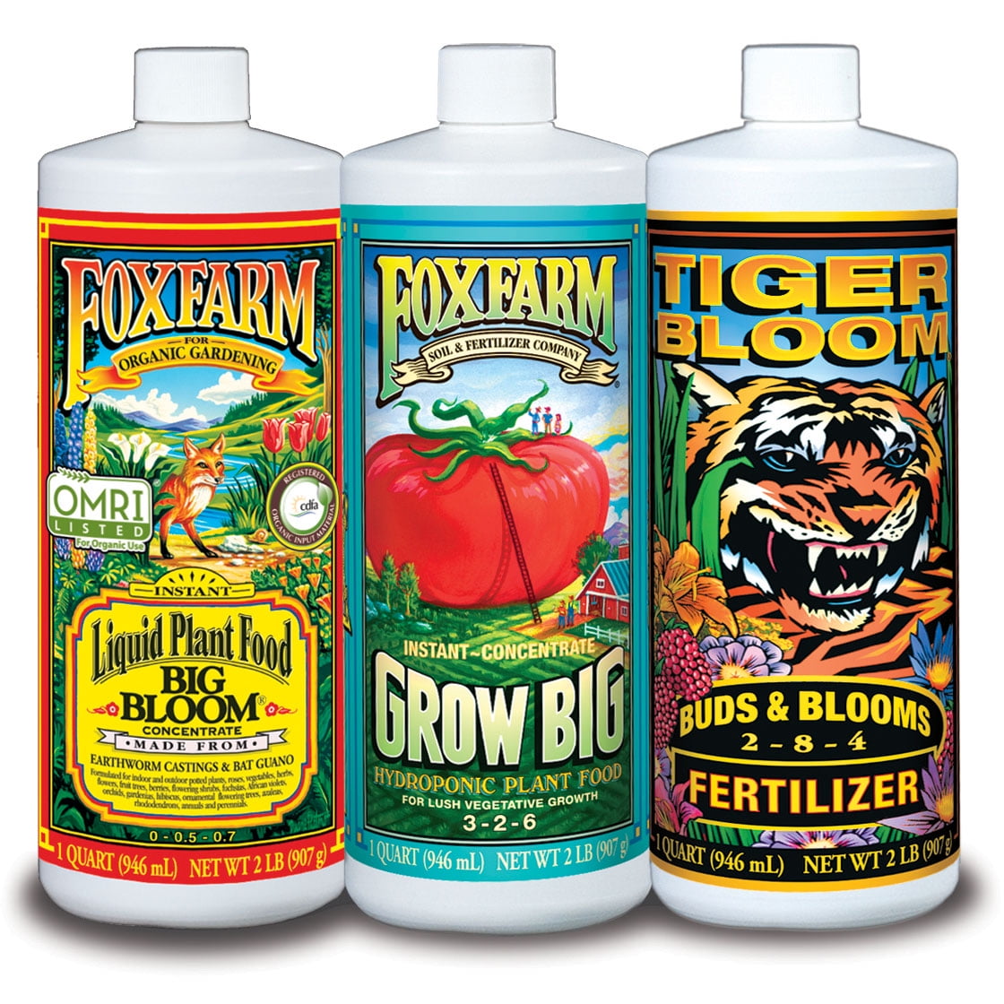 FoxFarm Hydro Formula Nutrient Trio, Plant Bloom Fertilizer for ...