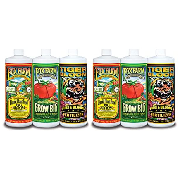 FoxFarm Hydro Nutrient Trio Tiger Bloom Grow 6 Qts Liquid Plant Grow (2 ...