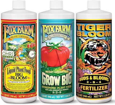 Liquid Nutrient Trio Hydro Formula: Big Bloom, Grow Big Hydro & Tiger ...