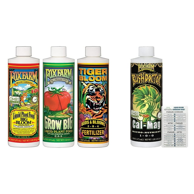 FoxFarm Liquid Fertilizer: Big Bloom, Grow Big, Tiger Bloom, Cal-Mag ...