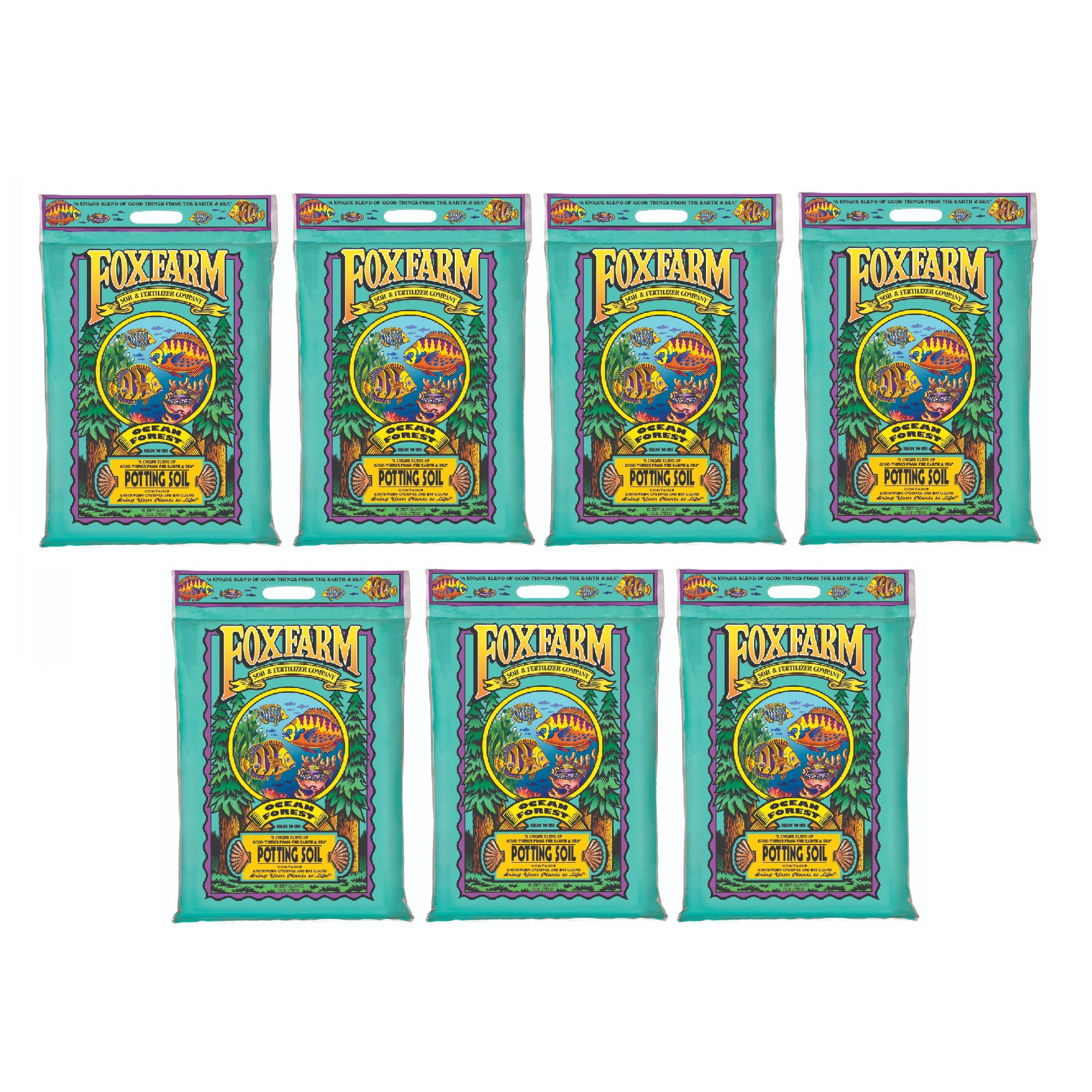 FoxFarm Indoor Purpose Ocean Forest Organic Garden Potting Soil Mix, 12 ...
