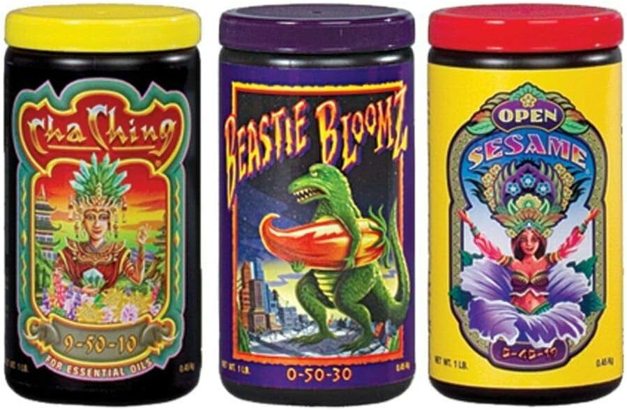 FoxFarm Water Soluble Plant Foods, Pack of Three 1lb Canisters, Black ...