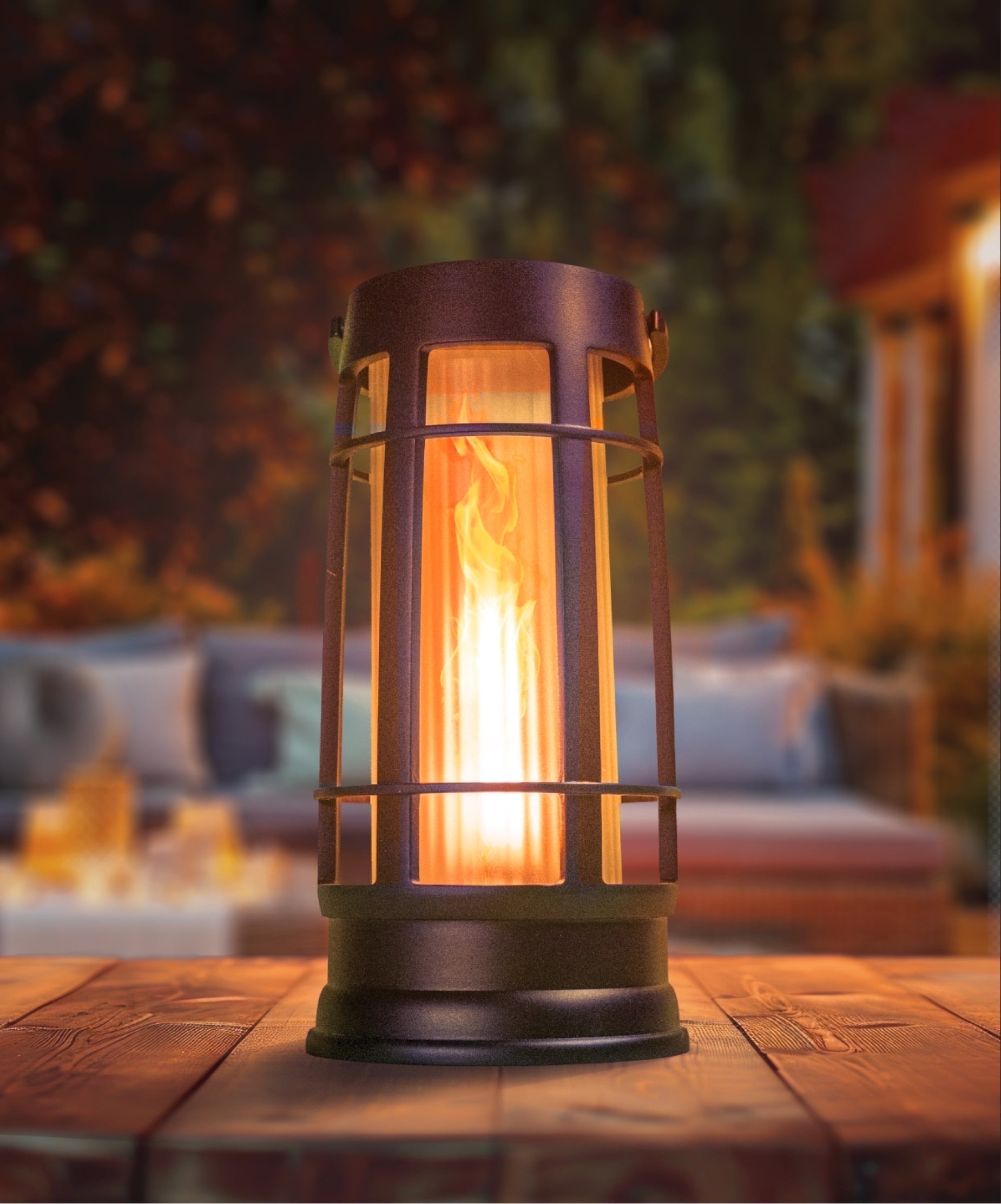 FoxFlame Professional Metal Solar Flame Lantern - Patented LED ...