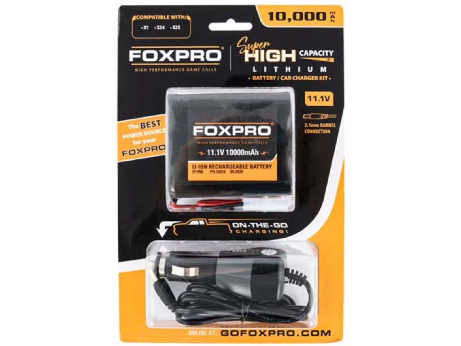 FOXPRO Super High Capacity 10000mAh Battery & Car Charger for Game ...