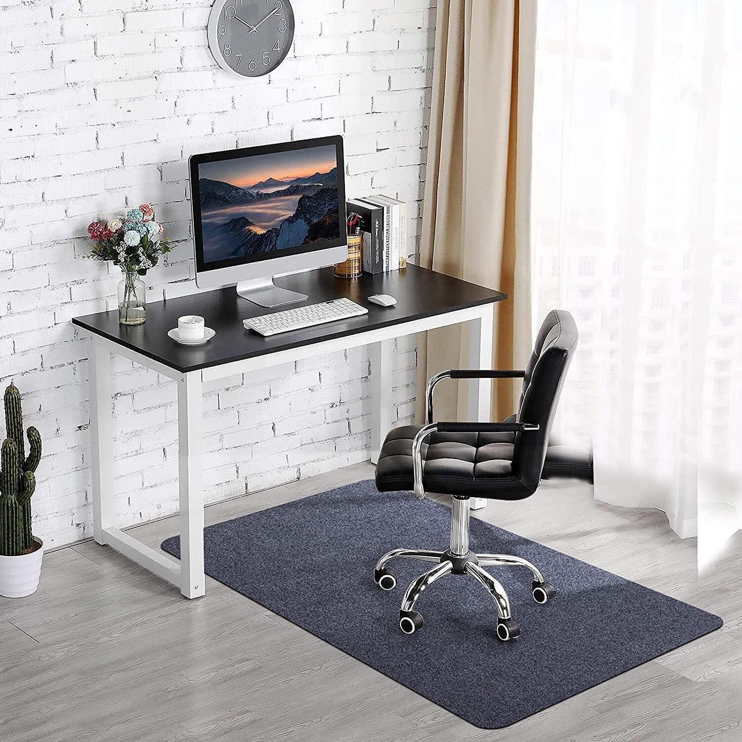 Foxanon 47"x35" Hardwood Floors, Tile Non-Slip Office Chair Mat ...
