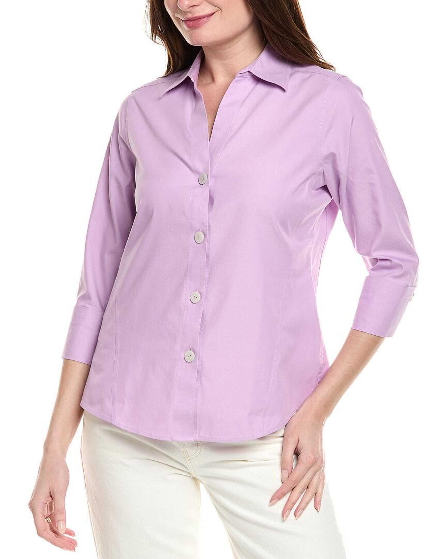 Foxcroft womens Paityn Shirt, 2, Purple - Walmart.com