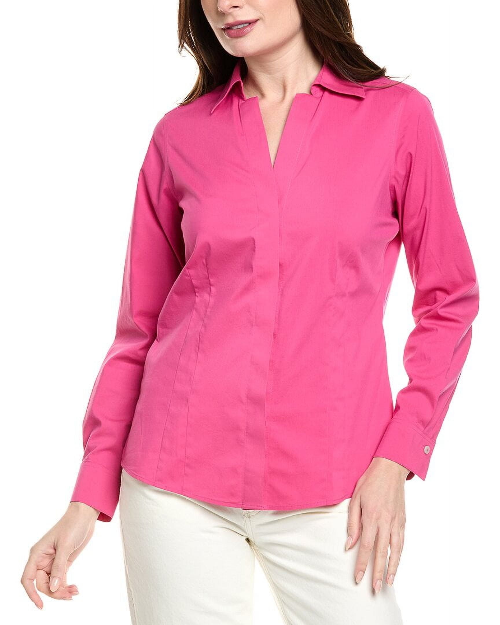Foxcroft womens Taylor Stretch Shirt, 14, Pink - Walmart.com