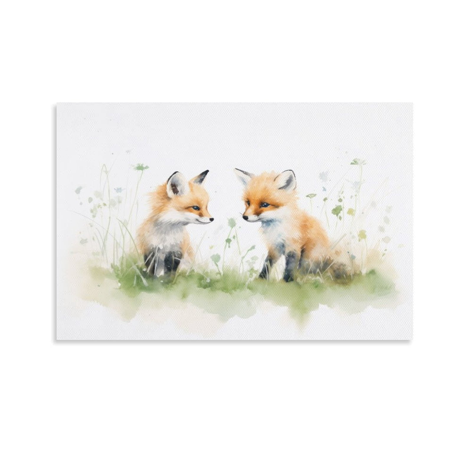 Foxes At Play 1 - Set of 3. Digital Art Prints in Style of English ...