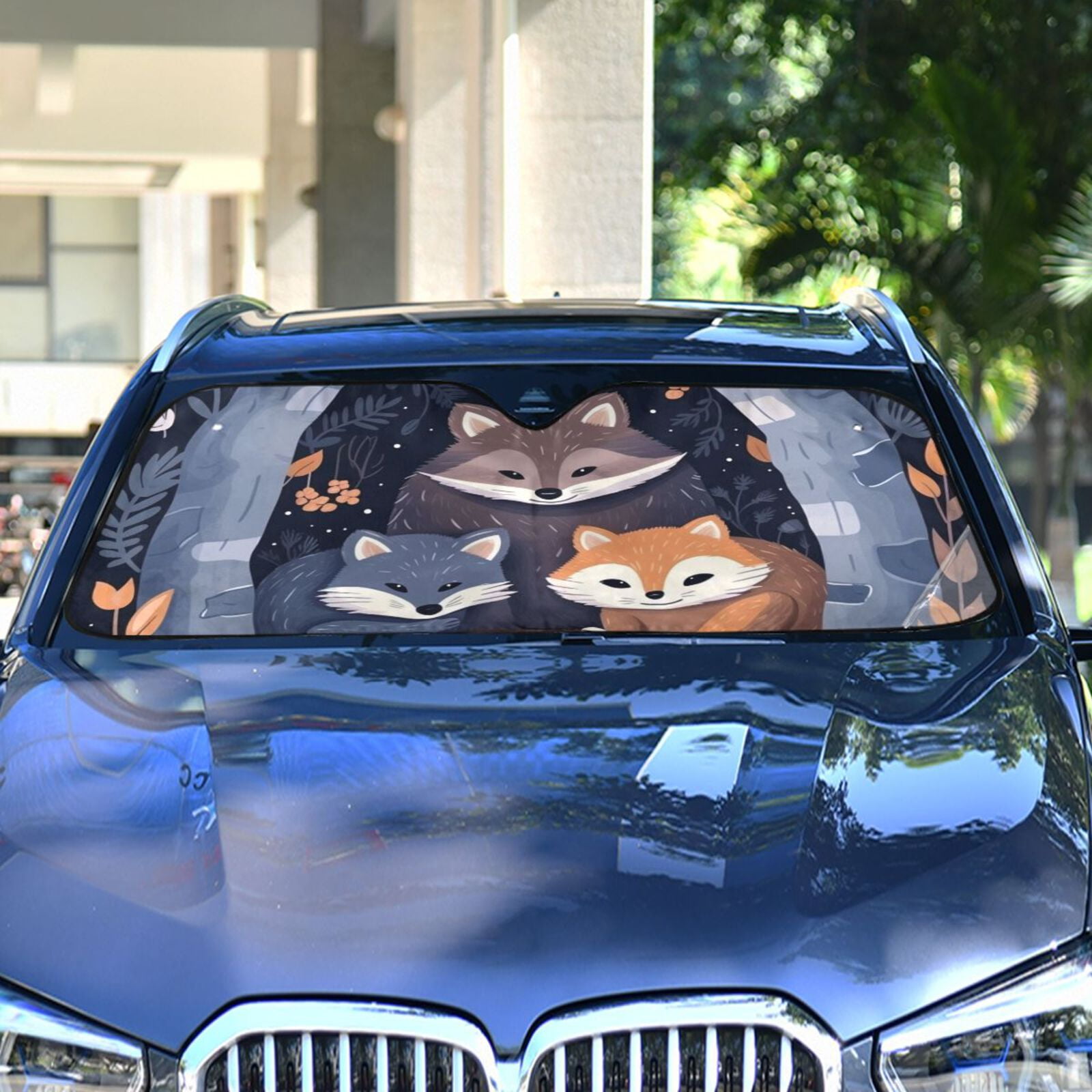 Foxes Cave Leaves Automotive Front Car Windshield Sun Shade Reflector ...