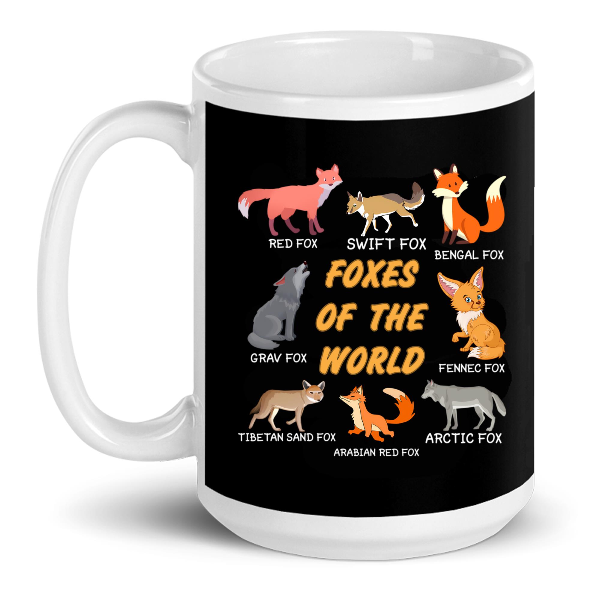 Foxes Of The World Fox Types Fox Animal Education Gift Ceramic Mug 15oz ...