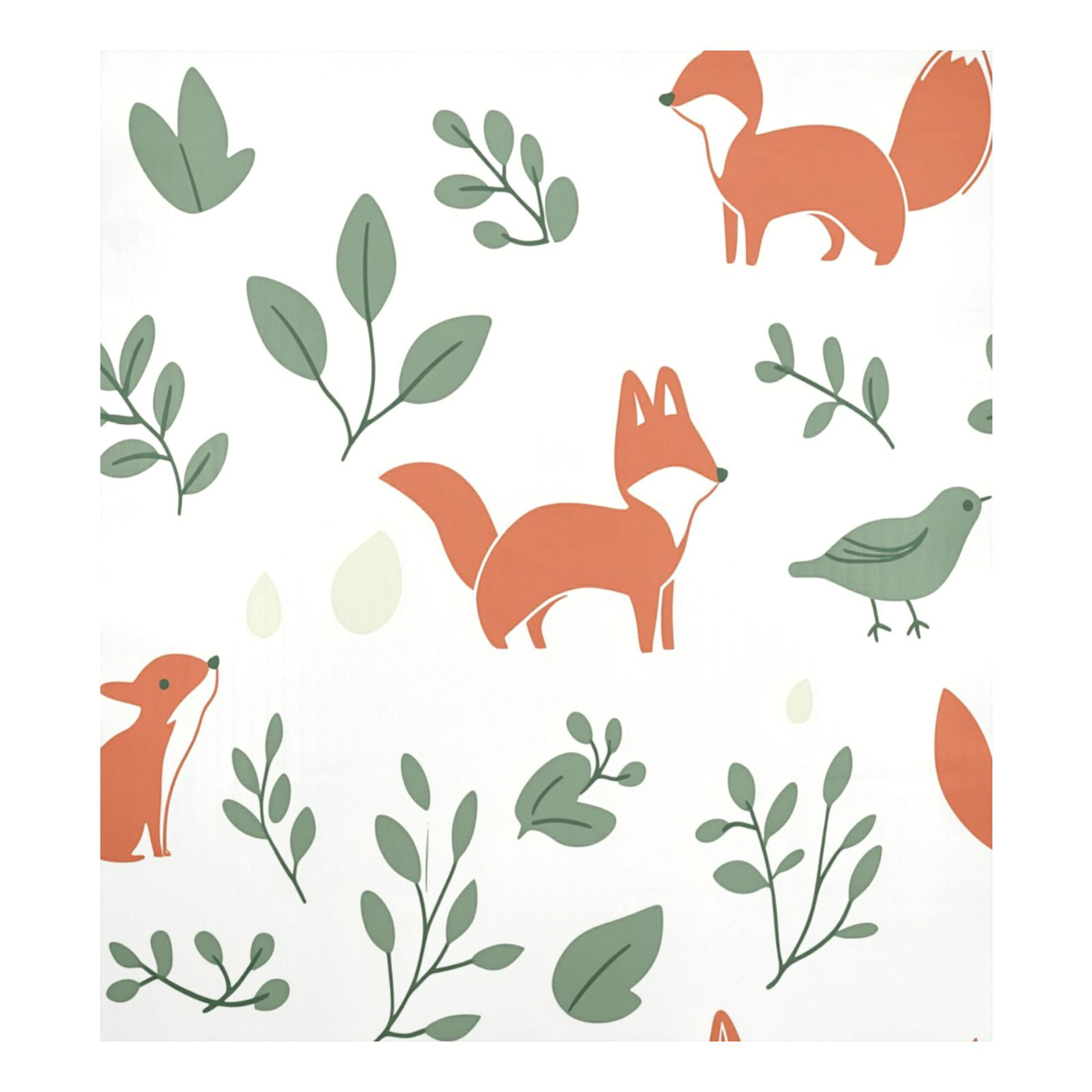 Foxes and Flora Magnetic Dishwasher Decal 23''x26'' Easy to Clean ...