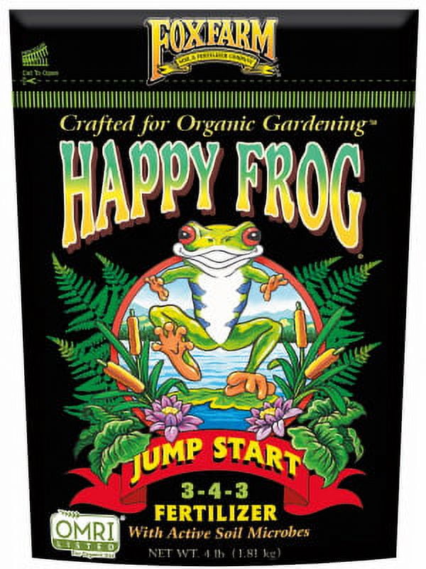 Foxfarm 4 LB Happy Frog Jump Start Dry Fertilizer, 3-4-3 Nutrient Blend ...