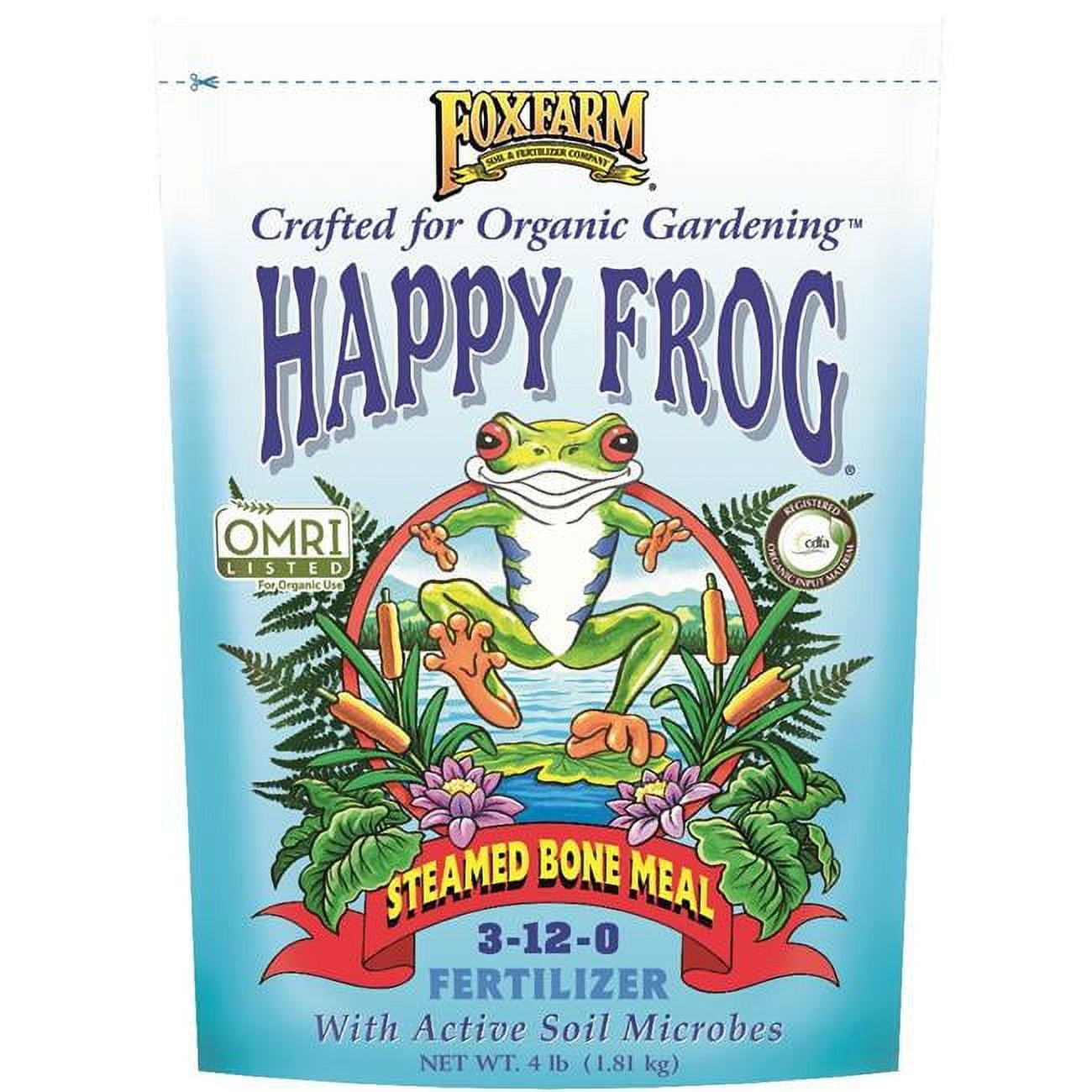Foxfarm 5034178 4 lbs Happy Frog Steamed Bone Meal Dry Fertilizer ...