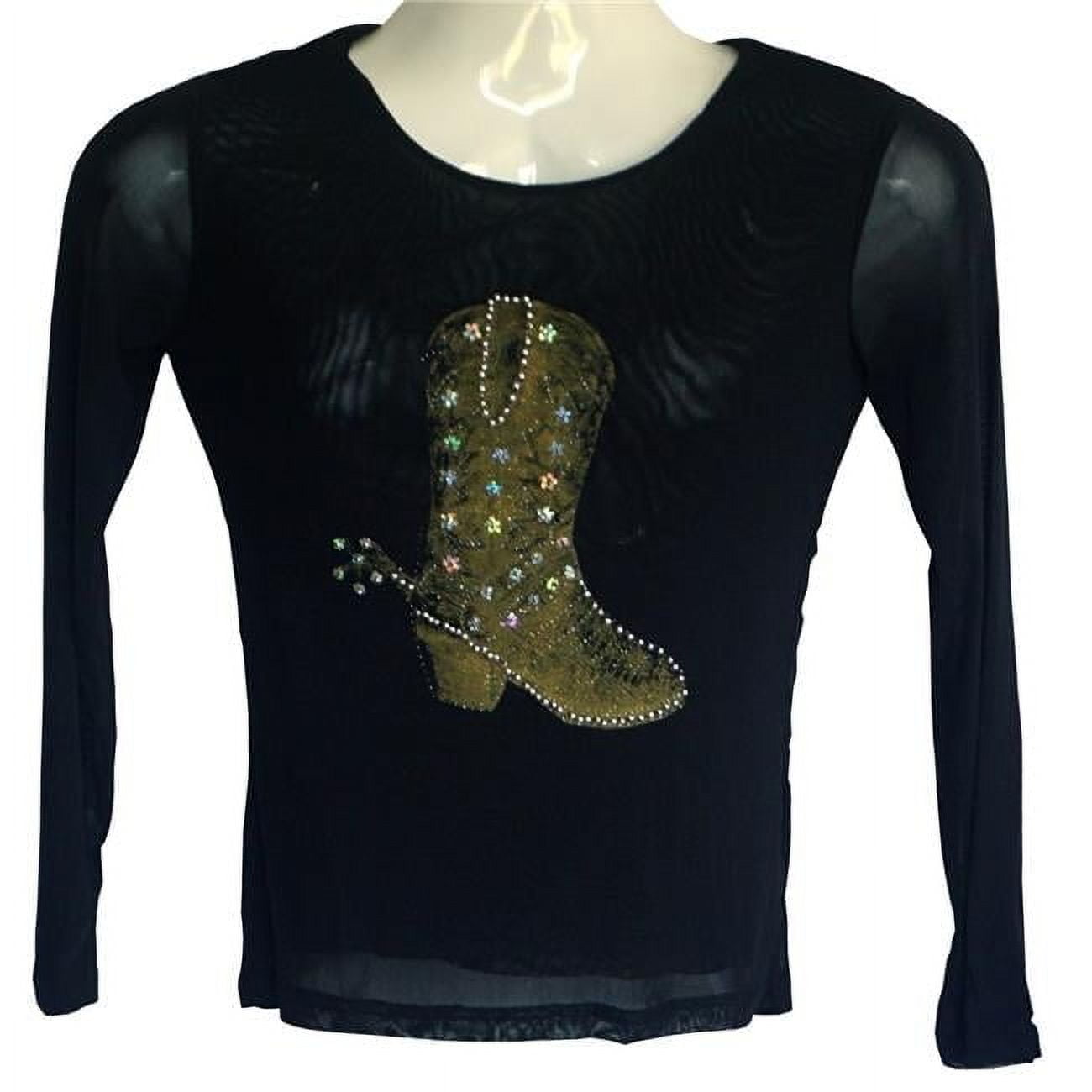 Foxfire 9001 90 Cowboy Boot Ladies Bling Top, Black - Medium - Walmart.com