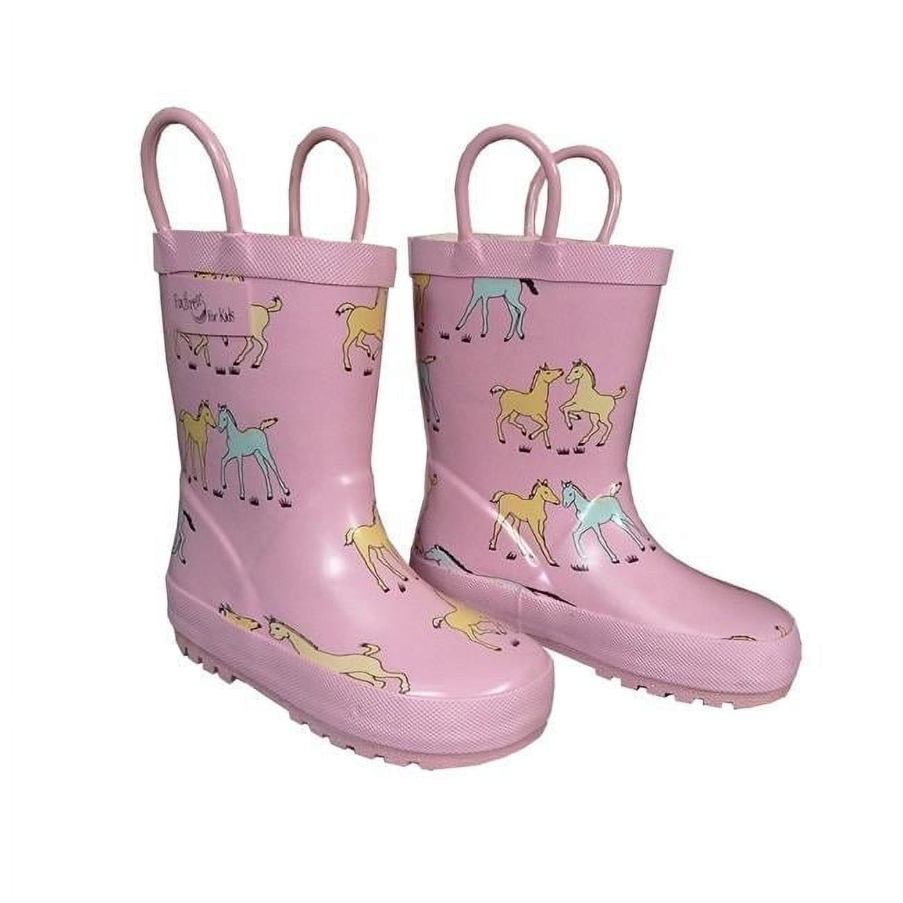 Foxfire Childrens Pink Pony Rain Boot - Size 12 - Walmart.com