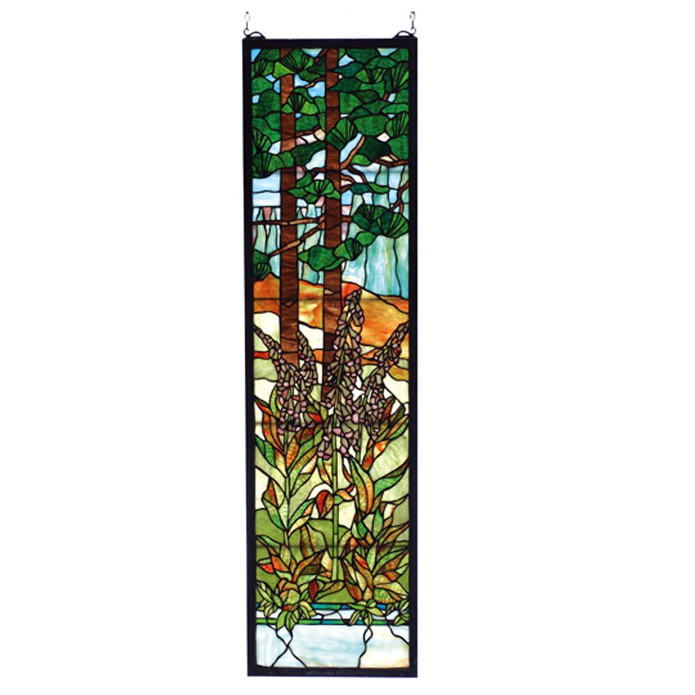 Foxgloves Stained Glass Window - Walmart.com