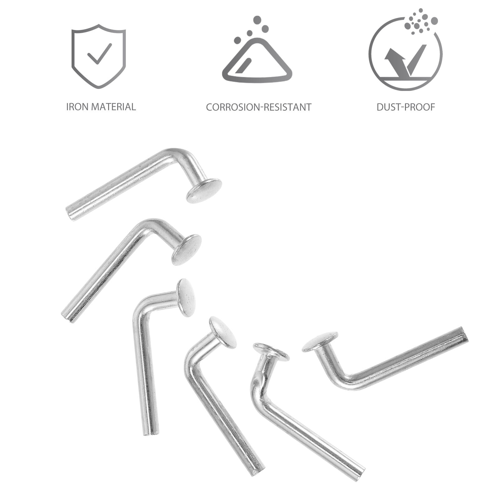 Foxnovo 100pcs Universal Pallet Rack Drop Pin Heavy Duty J Bolt Safety Clip Pallet Racking Drop