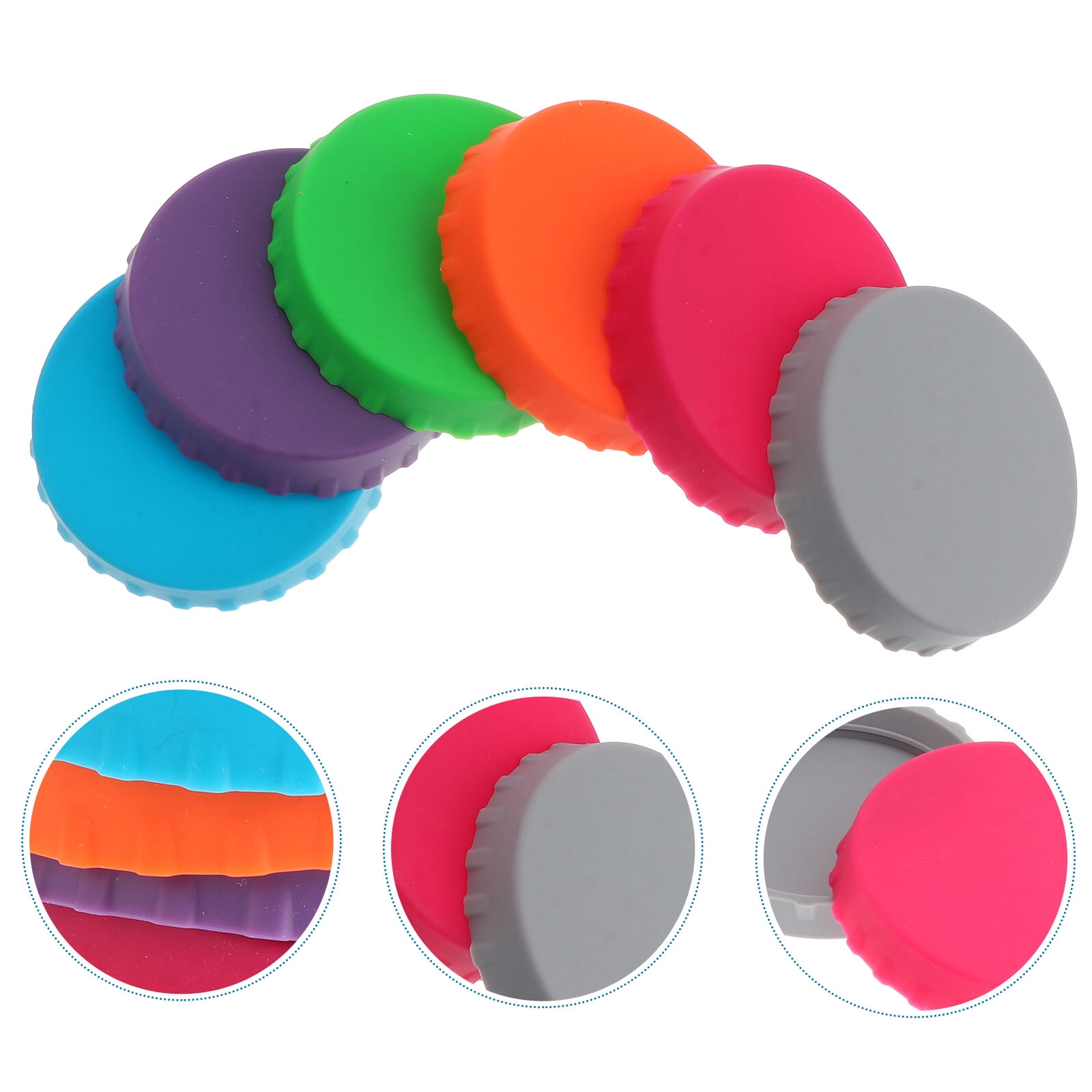 Foxnovo 6Pcs Silicone Can Cover Can Covers Standard Beverage Can Covers ...