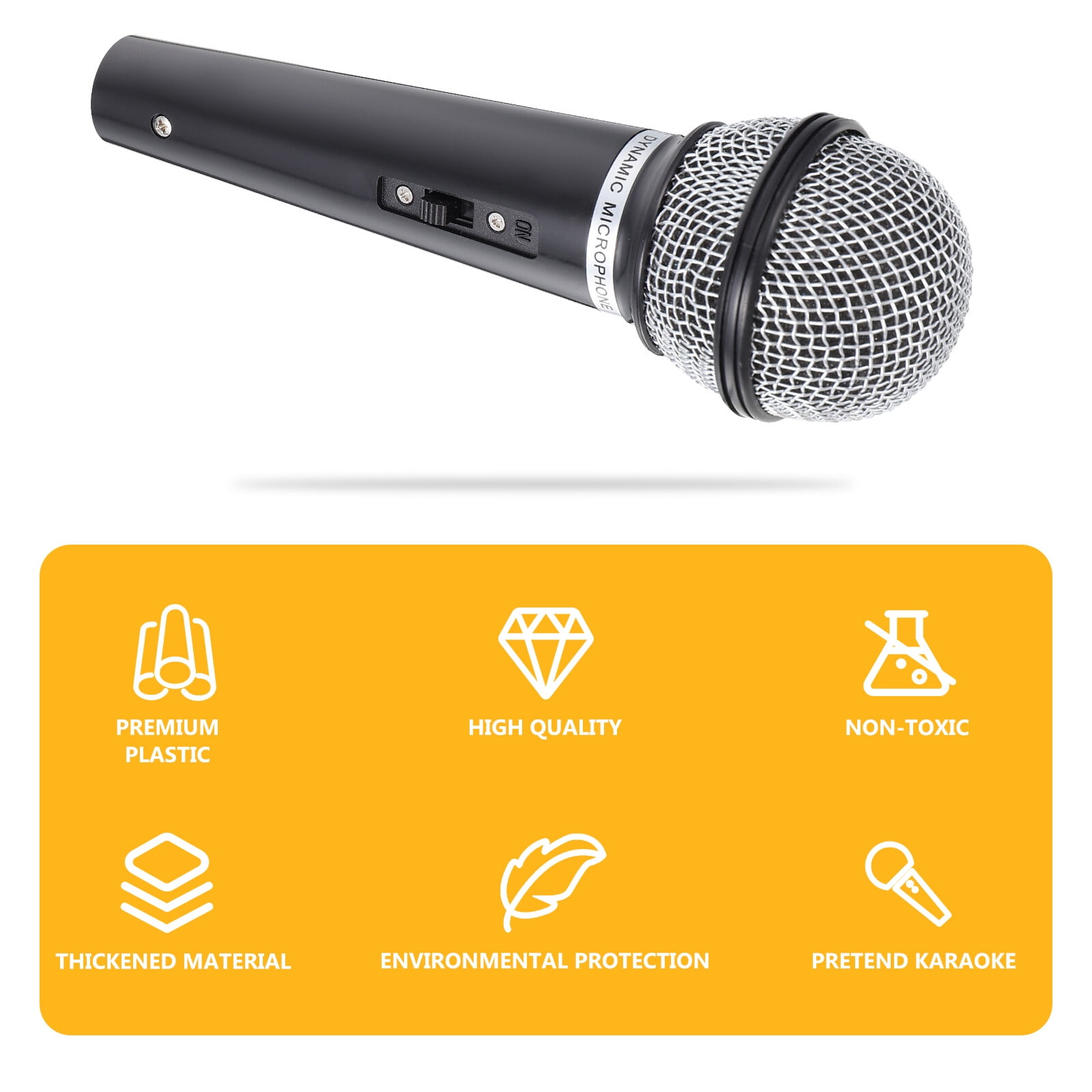 Foxnovo Toy Microphone Prop Play Plastic Mics Simulate Speech ...