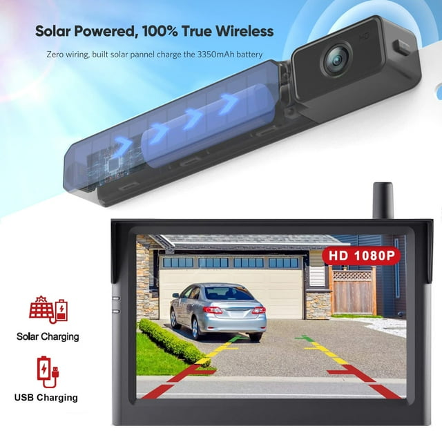 Foxpark Solar Wireless Backup Camera for Campervans 2 Channels RV ...