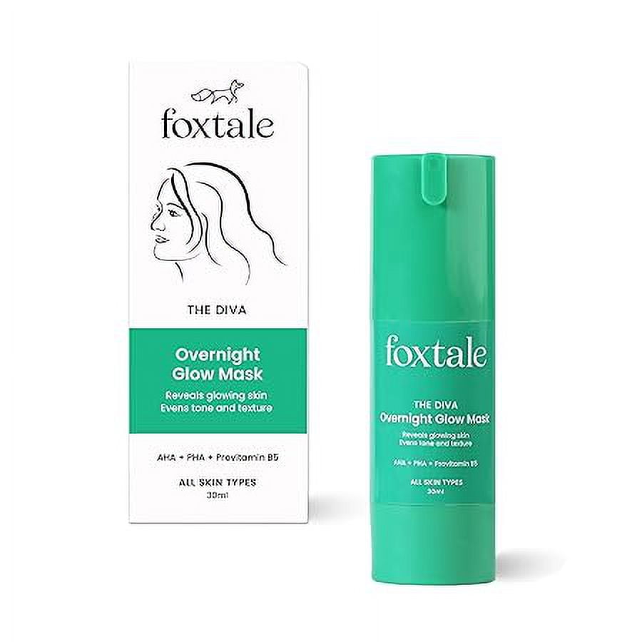 Foxtale Overnight Glow Mask | 4% Glycolic Acid | 3% Lactic Acid ...