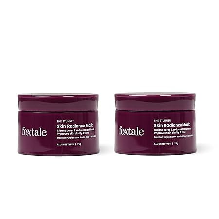 Foxtale- (Pack of 2) De-Tan Face Mask for Glowing Skin| Clay Mask with ...
