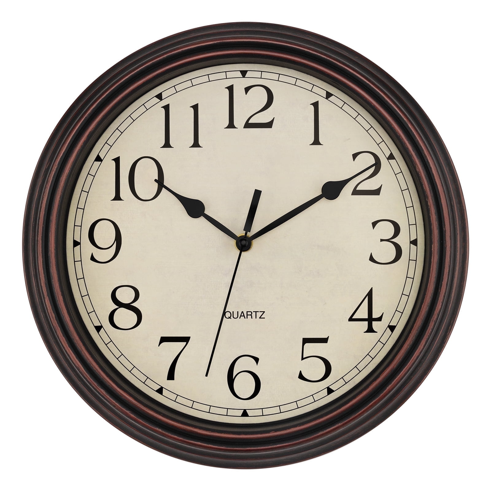 Foxtop 14'' Vintage Quartz Digital Indoor Wall Clock - Decorative ...
