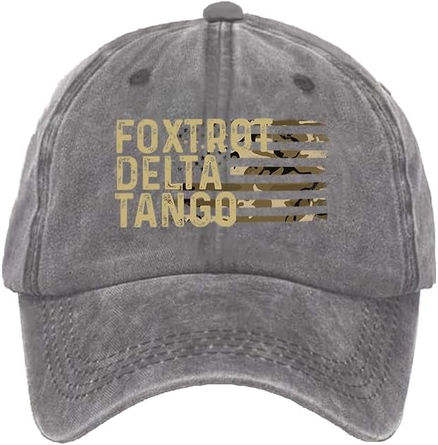 Foxtrot Delta Tango Cap, Foxtrot Delta Tango Hat, Letter Printed Unisex ...