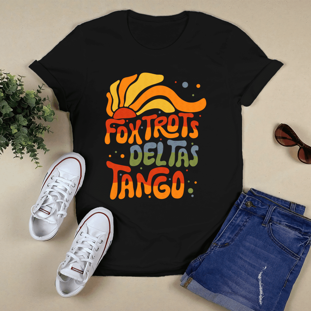 Foxtrot Delta Tango Groovy Retro Style Foxtrot Delta Tango Classic ...