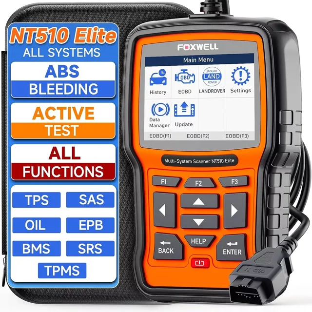Foxwell NT510 Elite Car Scanner Bidirectional Control Test Diagnostic ...