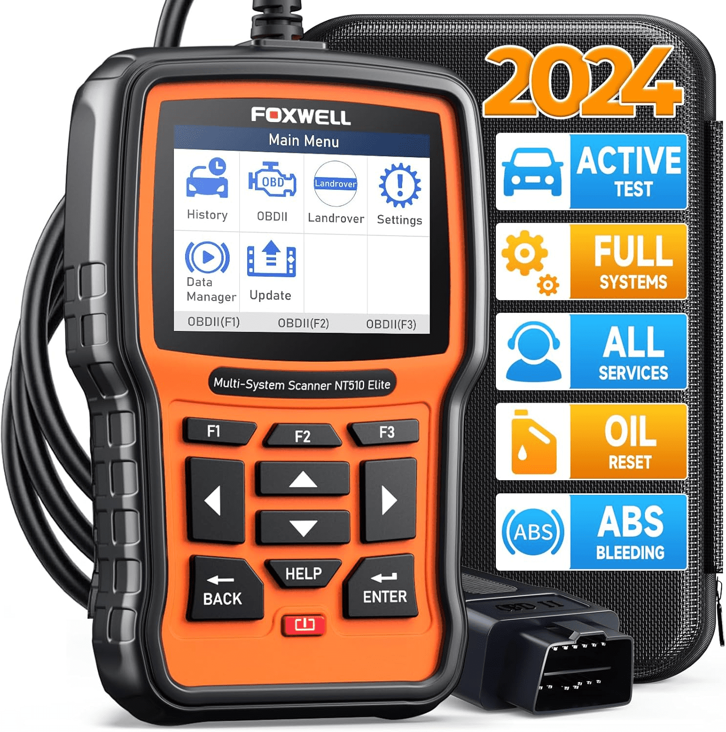 Foxwell NT510 Elite OBD2 Scanner Fits for Land Rover Jaguar Scan Tool ...