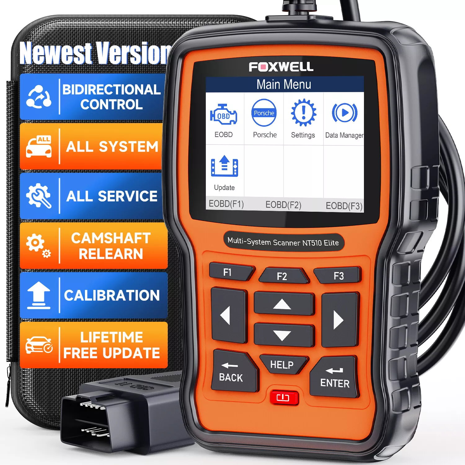 Foxwell NT510 Elite OBD2 Scanner Fits for Subaru Automotive Code Reader ...