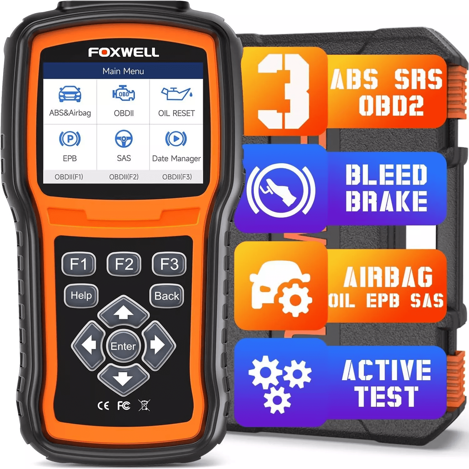 Foxwell NT630 Plus SRS SAS ABS Bleeding OBD2 Scanner Code Reader Diagnostic Tool - Walmart.com