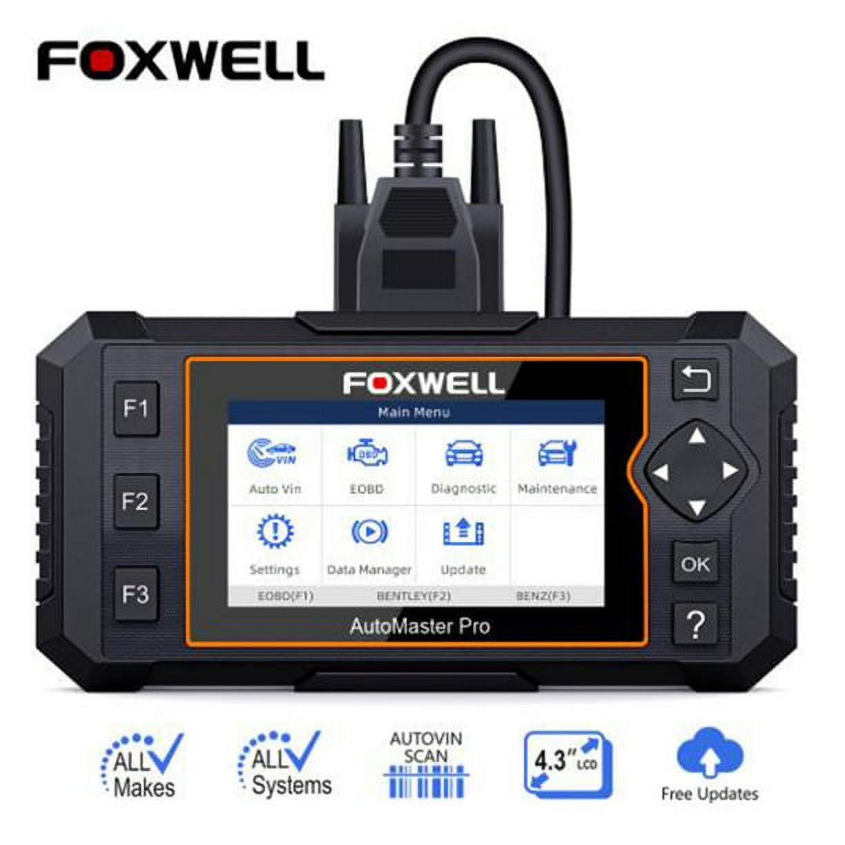 Foxwell NT644 Elite OBD2 Scanner Full System Scan Tool ABS SAS DPF EPB ...