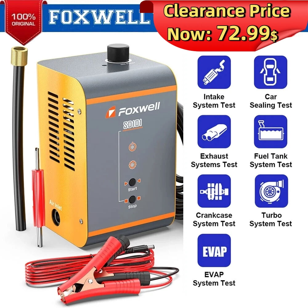 Foxwell SD101 Automotive Smoke Machine Car Smoke Leak Detector EVAP ...