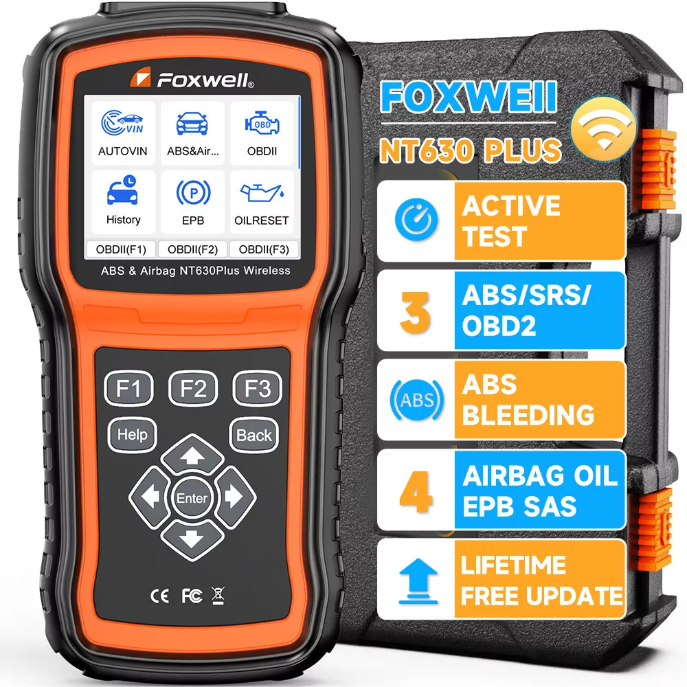 Foxwell Scanner Diagnostic for ABS SRS Engine, ABS Bleeding SRS SAS OBD2 Code Reader Diagnostic ...