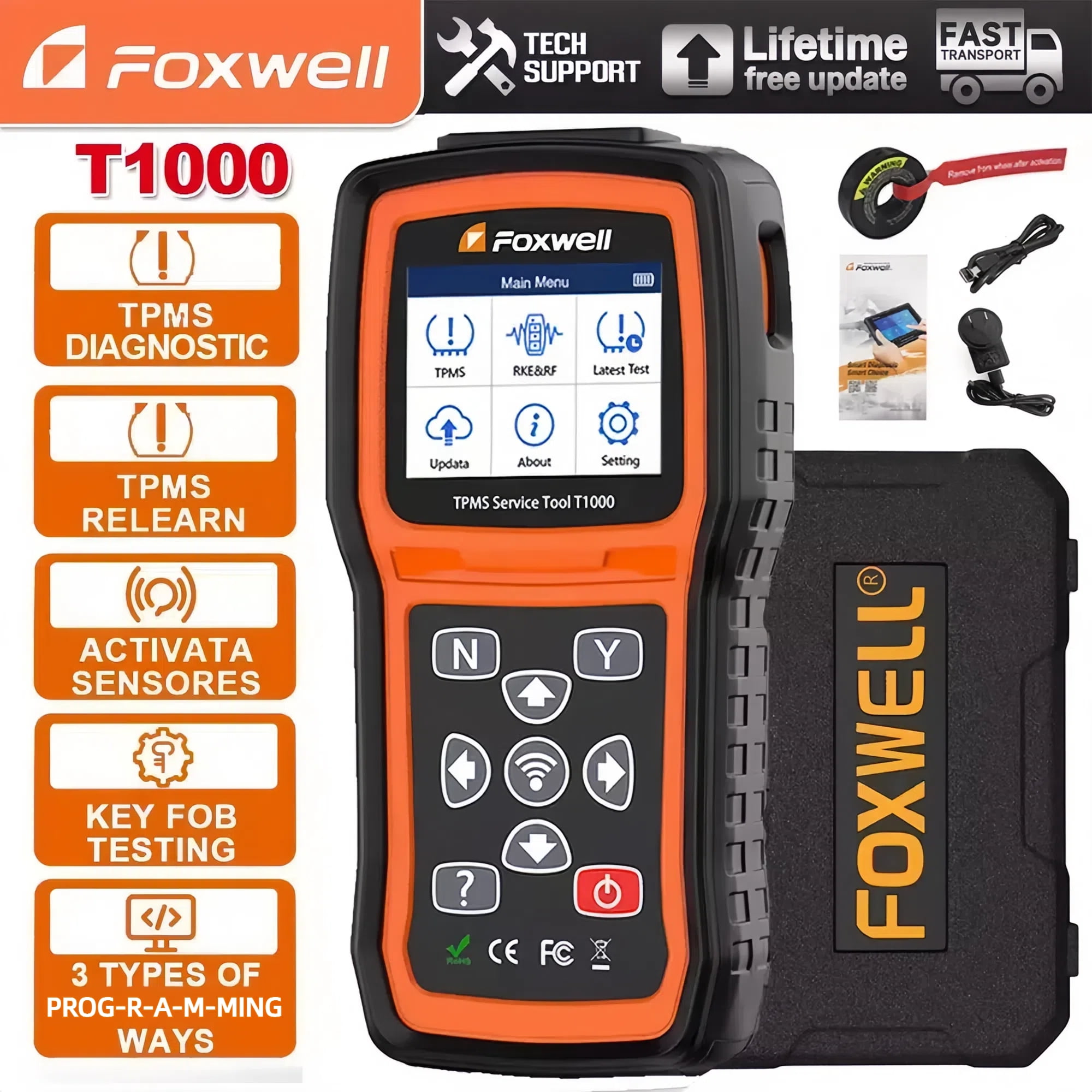 Foxwell T1000 TPMS Sensor Activation Trigger Tool TPM Sensor Read ...